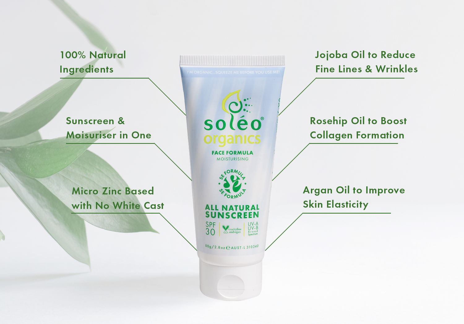 Natural Face Moisturising Sunscreen – Soleo Organics